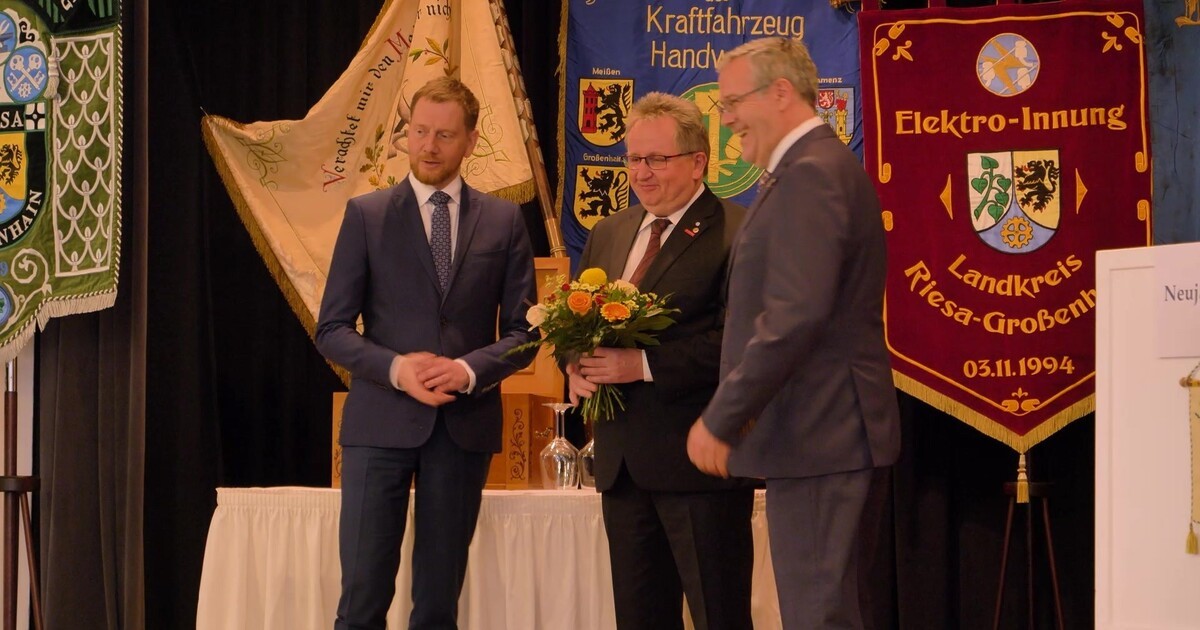 Elbtal Handwerker starten mit Michael Kretschmer ins neue Jahr | Riesa TV